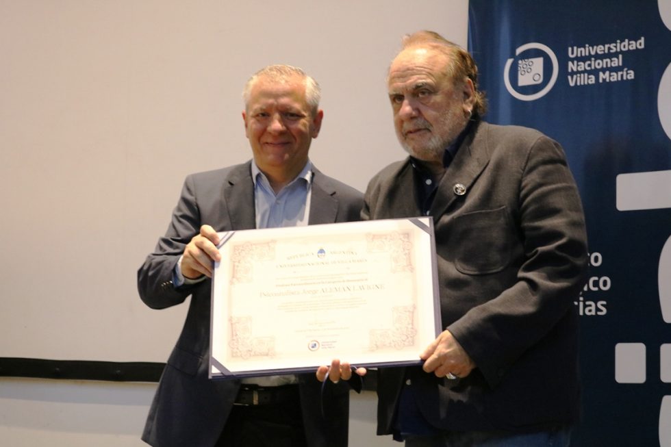 Jorge Alemán Lavigne, “Profesor Honorario” de la UNVM | UNVM